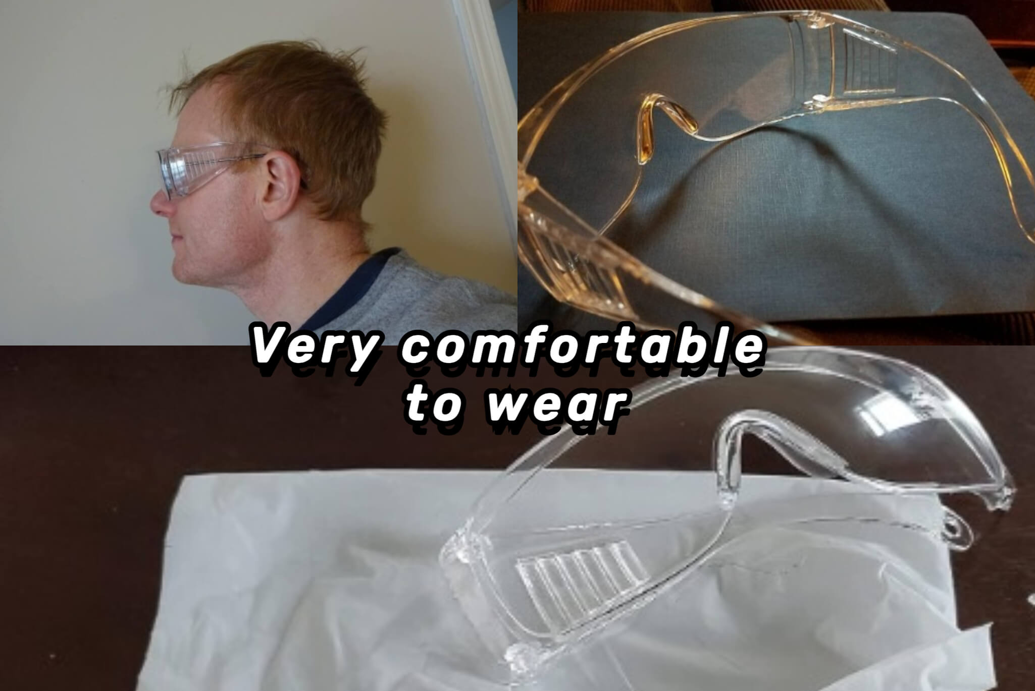 Foldable Adjustable Safety Goggles Anti-fog Anti-Sneeze Liquid