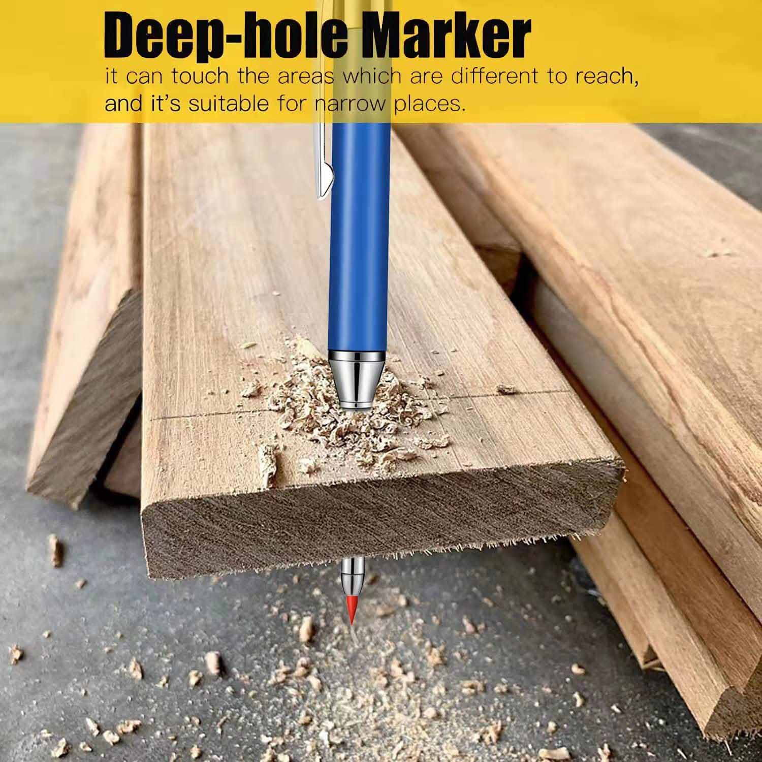 Metal Solid Carpenter Pencil Set For Deep Hole Marker With Refill Leads ...