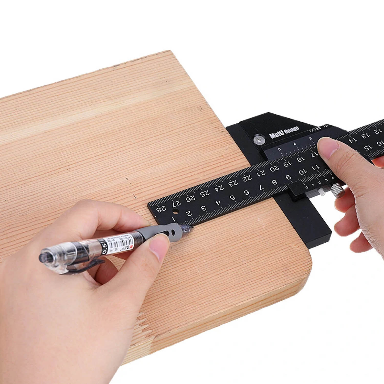 Doctorwood Multifunction Inch and MM Woodworking Scriber Gauge Aluminum ...