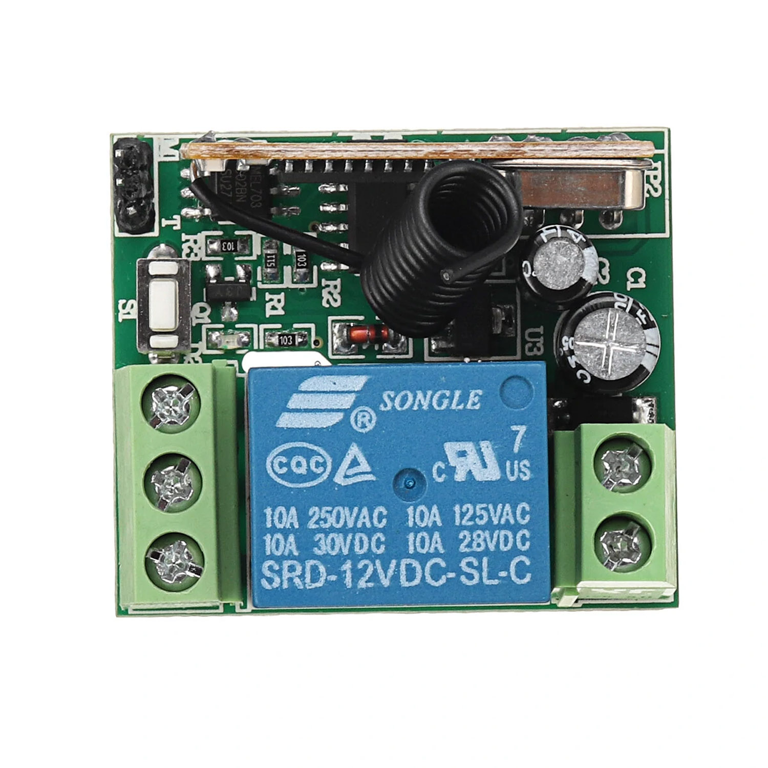 Wireless Remote Control Switch Relay Receiver Module + 2 RF Transmitter