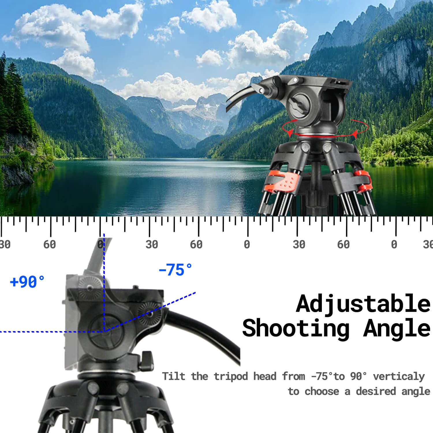 Heavy Duty Aluminum Alloy Camera Tripod Stand