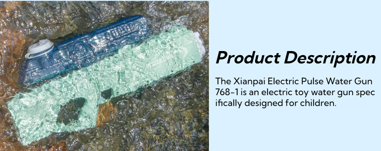 Xianpai 768-1 Blue/Cyan Electric Pulse Water Gun (Children's Toy)